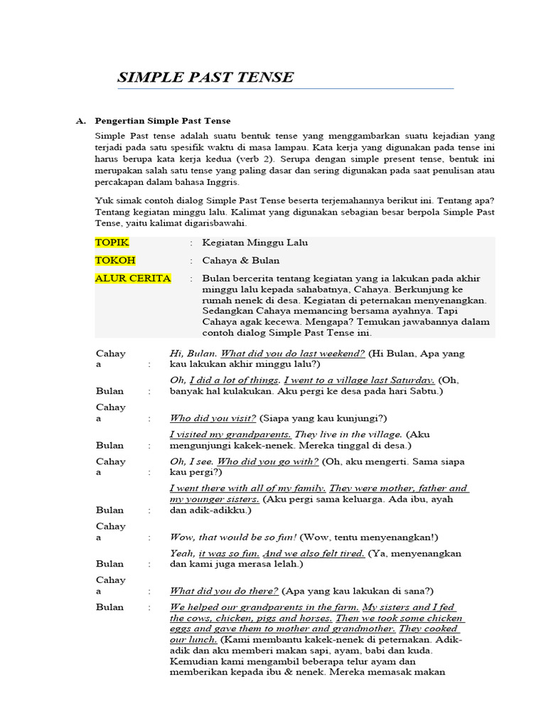 6. X SIMPLE PAST PRESENT PERFECT | PDF