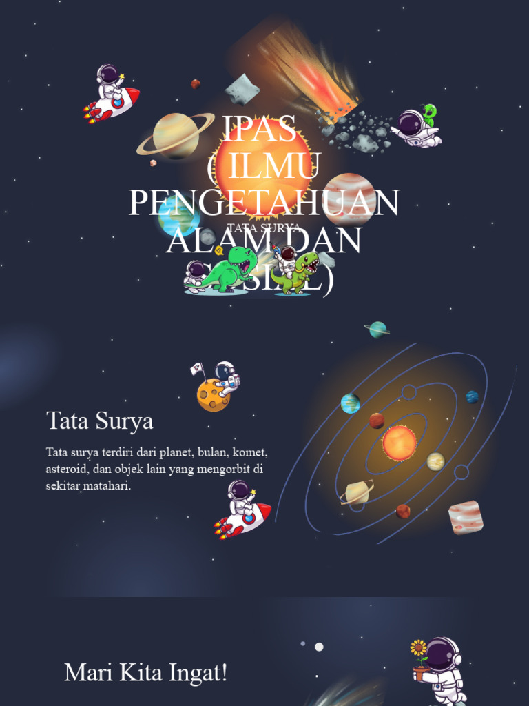 Presentasi Sains Properti Skala Dalam Tata Surya Gaya Grafis Datar Biru ...