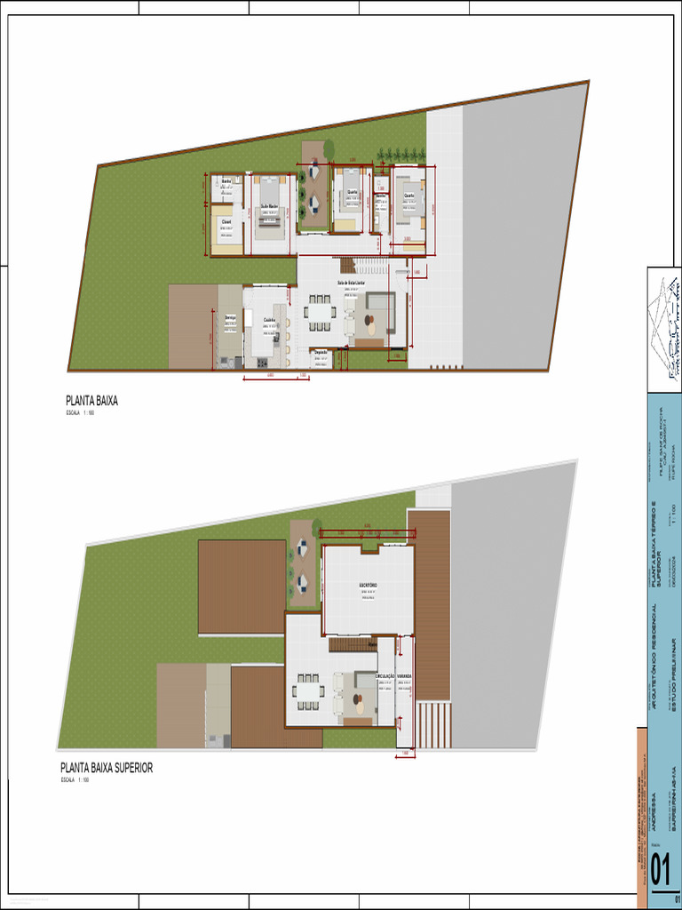 Planta Baixa Residencial Andressa | PDF | Projeto arquitetônico | Arquitetura
