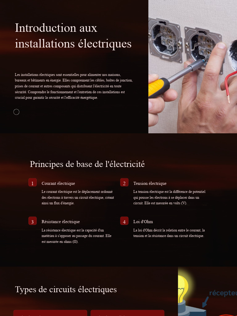 Copie de Introduction-Aux-Installations-Electriques | PDF | Électricité | Tension électrique