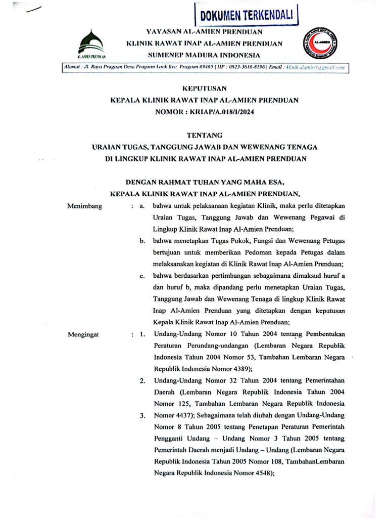 1.1 Ep 3 SK Uraian Tugas | PDF