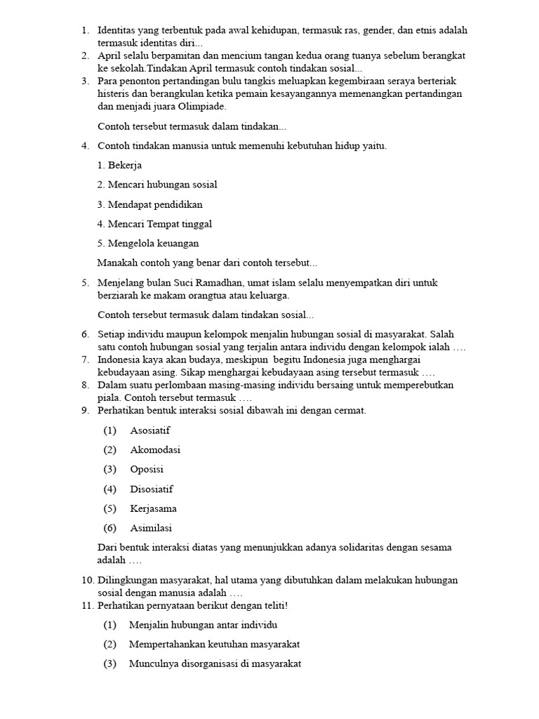 Latihan Soal X | PDF
