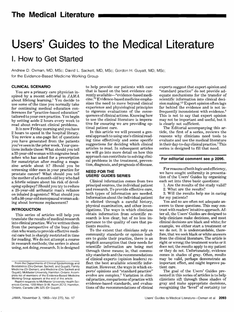 Introduccion Al Analisis Critico Pdf Evidence Based Medicine