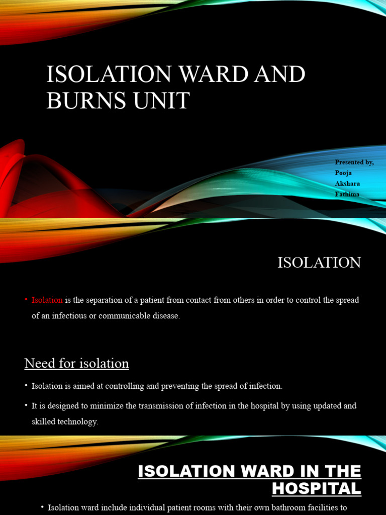 Isolation Ward and Burns Unit Overview | PDF | Infection | Public Services
