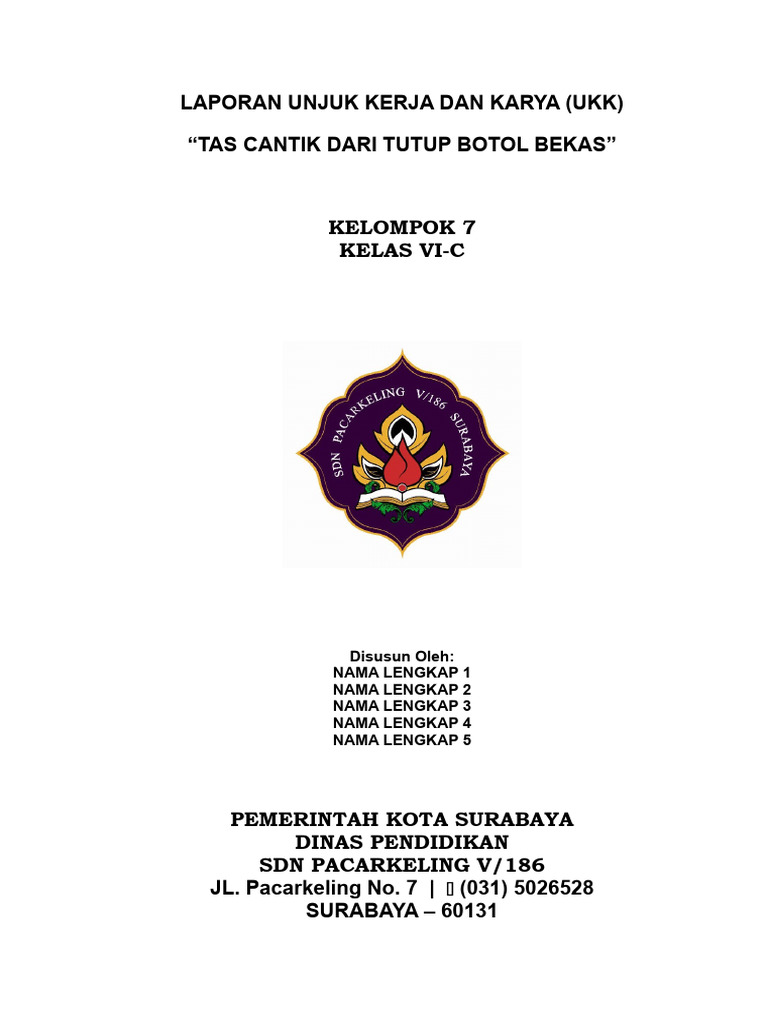 Format Laporan Ukk SDN Pacarkeling V Ta. 2023-2024 | PDF
