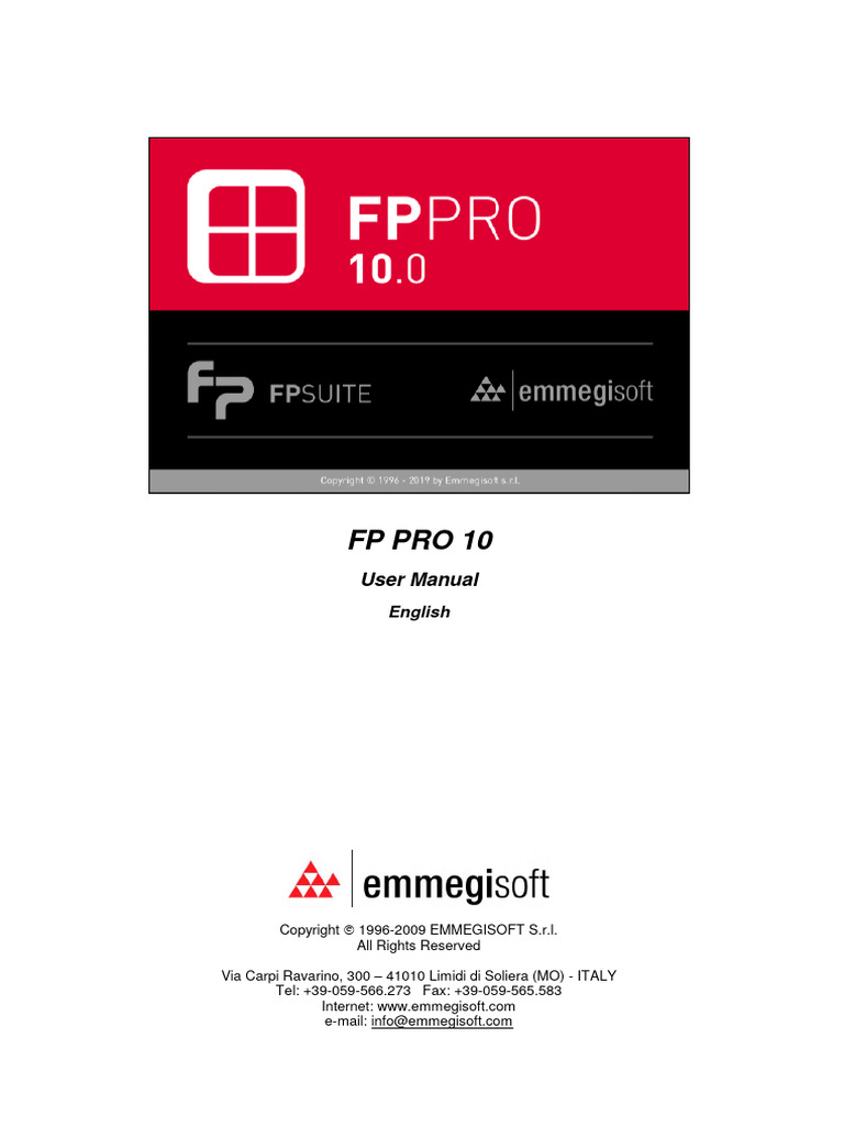 FP PRO 10.0 EN | PDF | Icon (Computing) | Menu (Computing)