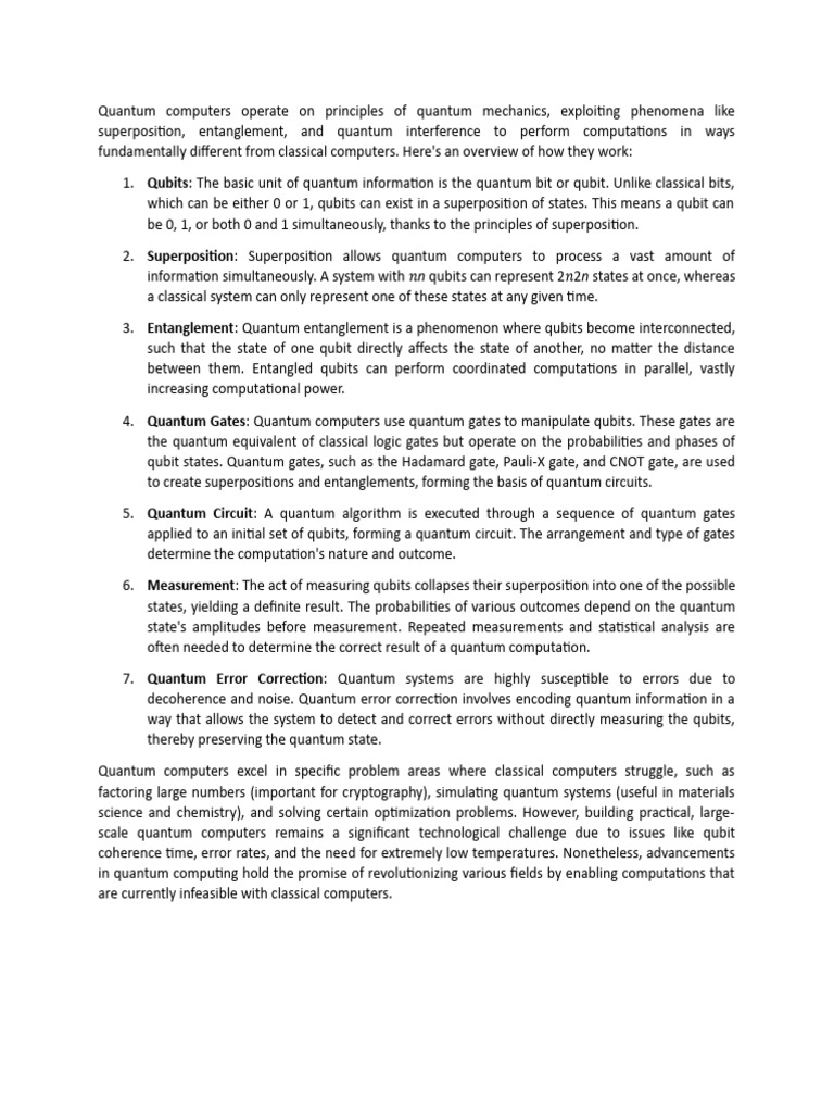 Quantum Computing Basics | PDF | Quantum Computing | Quantum Mechanics