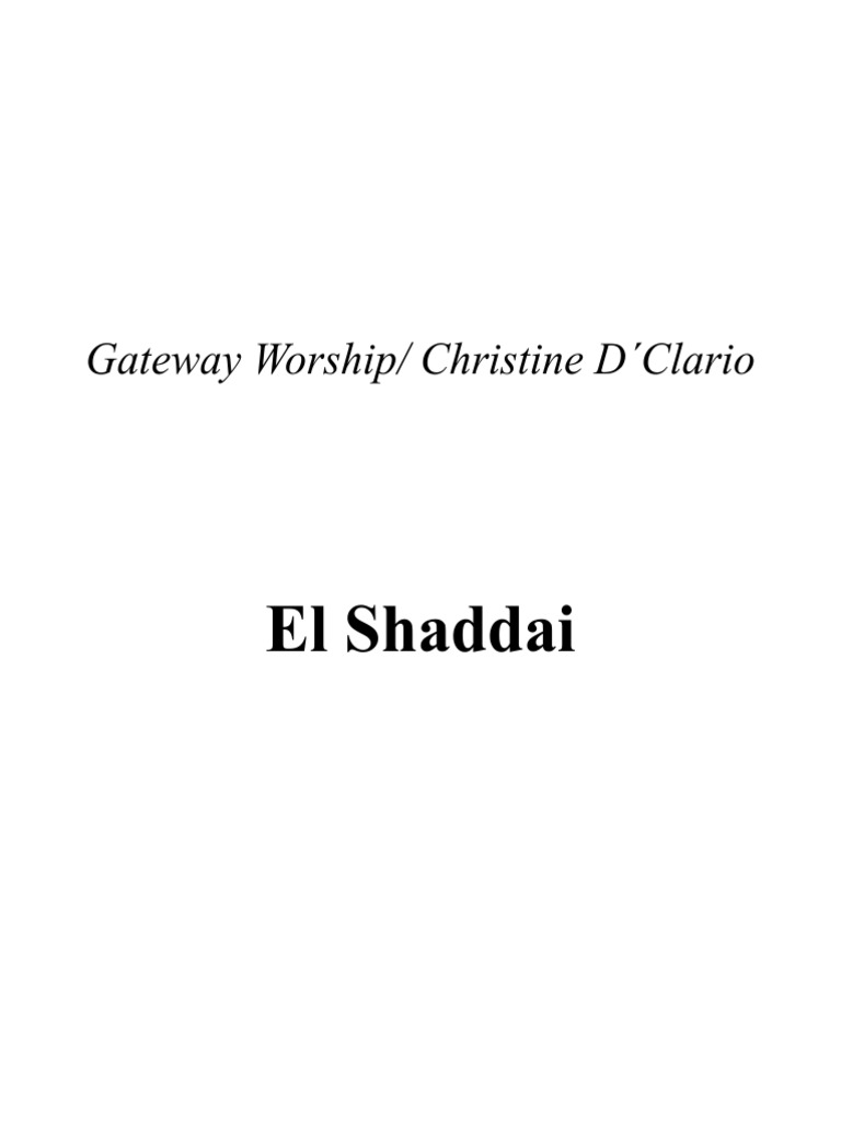 El Shaddai | PDF