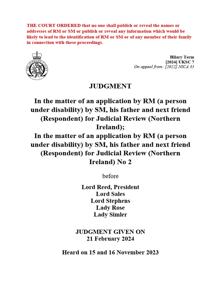Uksc 2022 0144 0145 Judgment | PDF | Detention (Imprisonment ...