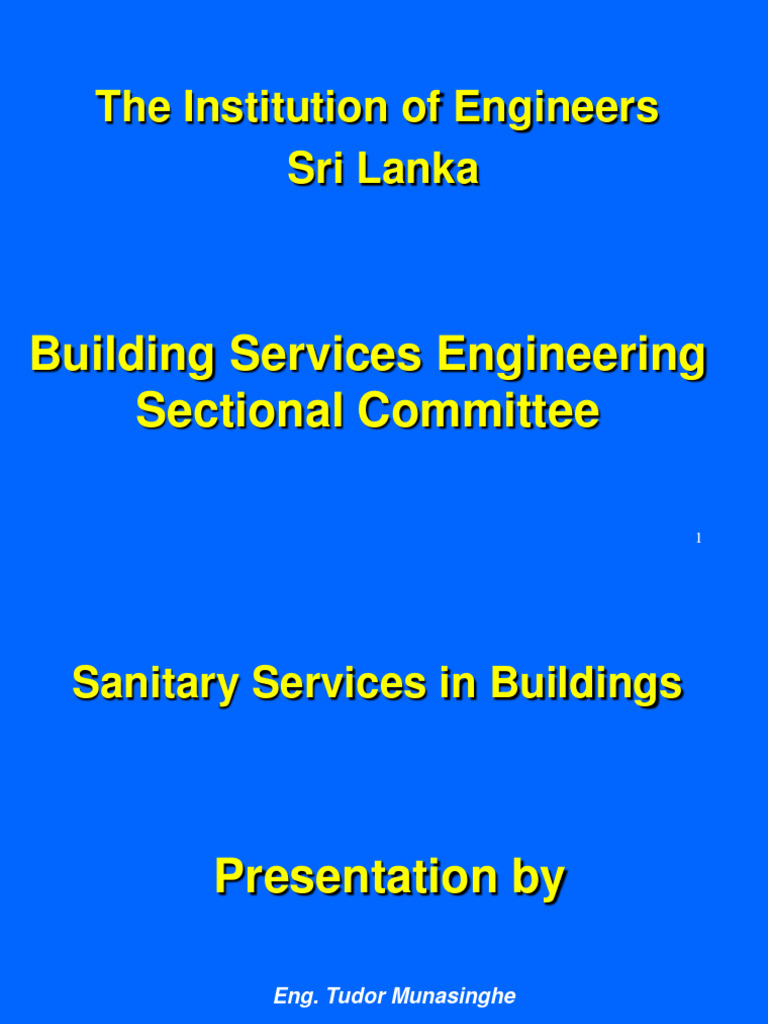 Sanitary Services Presentation | PDF | Sewage Treatment | Septic Tank