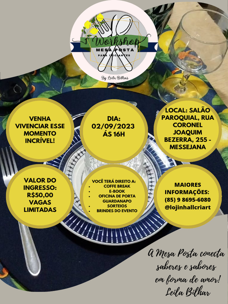 Panfleto Workshop Mesa Posta | PDF