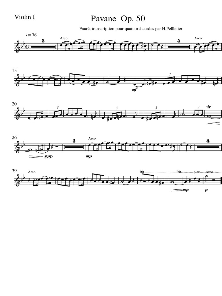 Pavane - Maurice Ravel V1 | PDF