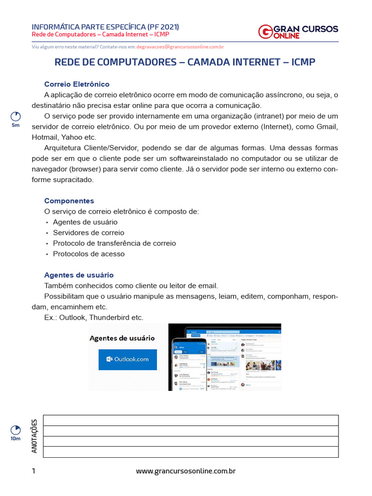 Rede de Computadores - Camada Internet - ICMP - 2 | PDF | Modelo cliente – Servidor | Internet