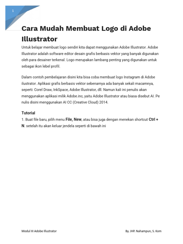 Cara Mudah Membuat Logo Instagram Di Adobe Illustrator | PDF
