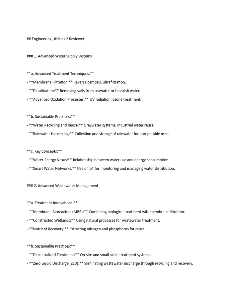 Reviewer 5 - Engineering Utilities 2 | PDF | Waste Management | Sewage ...