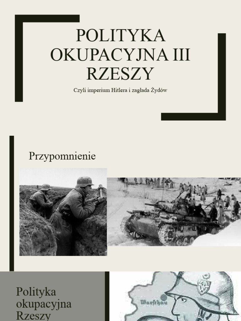 Polityka Okupacyjna III Rzeszy | PDF