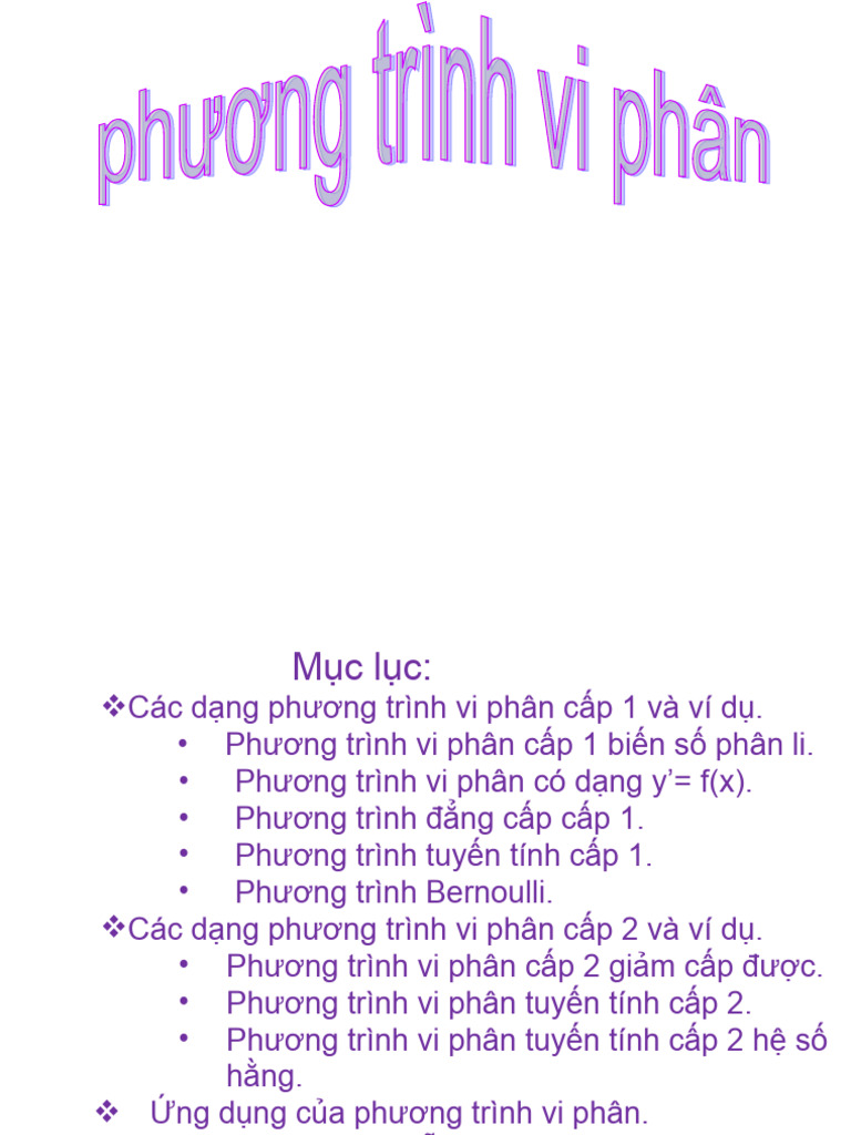 Phuong Trinh Vi Phan | PDF