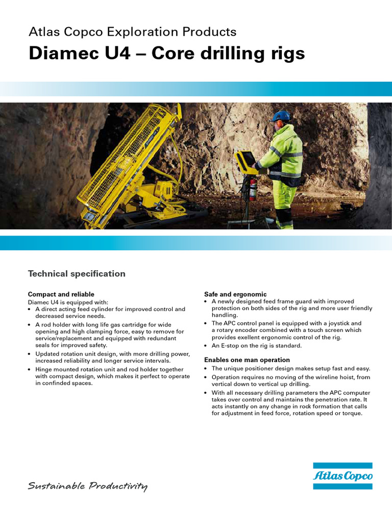 6991 1767 01 - DiamecU4 Techspec - Lowres | PDF | Pump | Drilling Rig