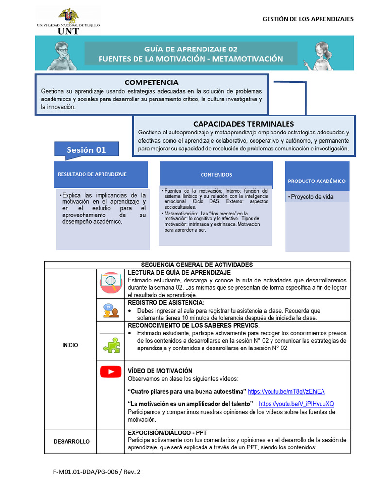 S.02.GUÍA DE APRENDIZAJE 02.GESTIÓN 2024 | PDF | Motivacional | Motivación