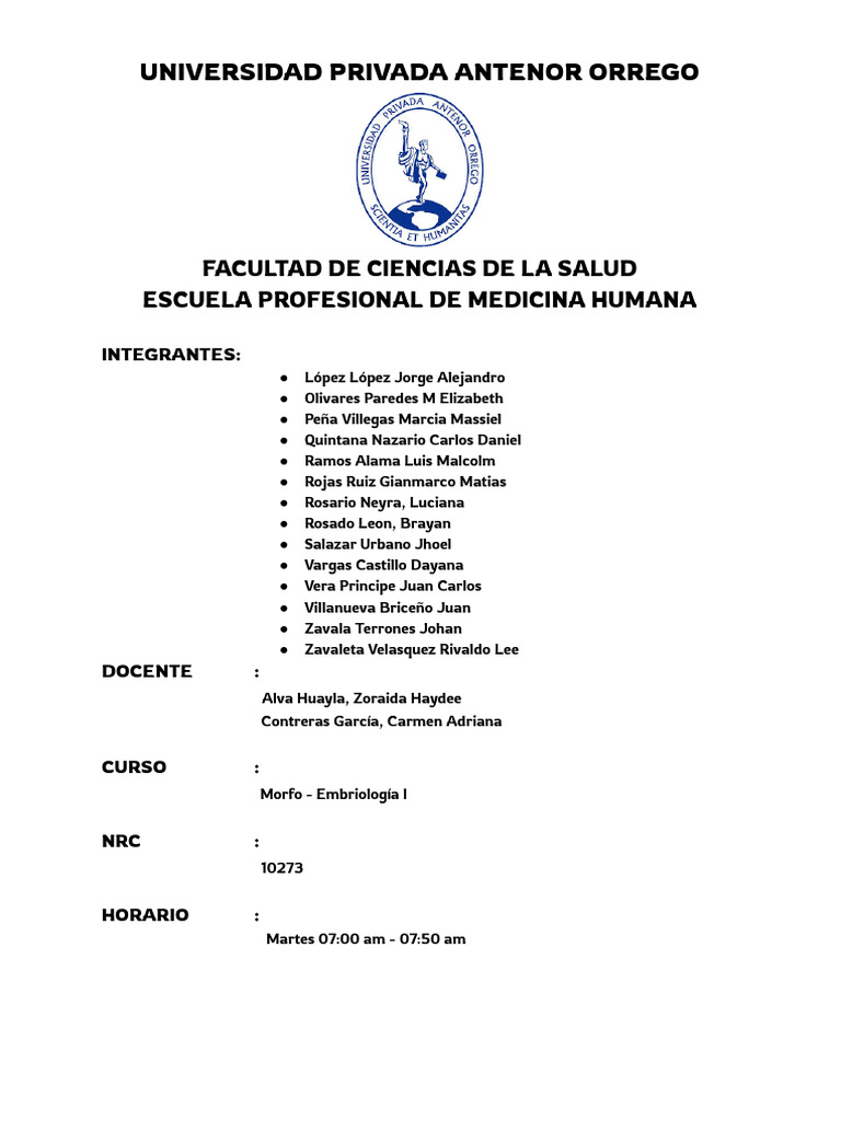 Sem 13 Morfo Embrio | PDF | Sistema reproductivo | Vagina