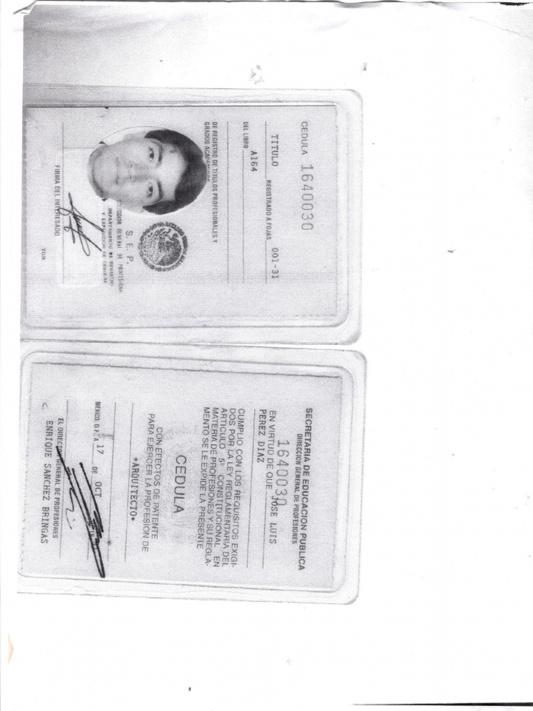 Cedula Profesional | PDF