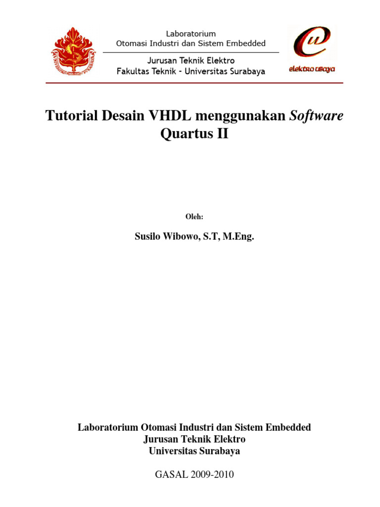 Tutorial Desain VHDL Menggunakan Softwar | PDF