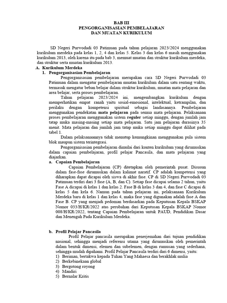 Bab III. Pengorganisasian Pembelajaran | PDF | Karier & Perkembangan | Kesehatan Holistik