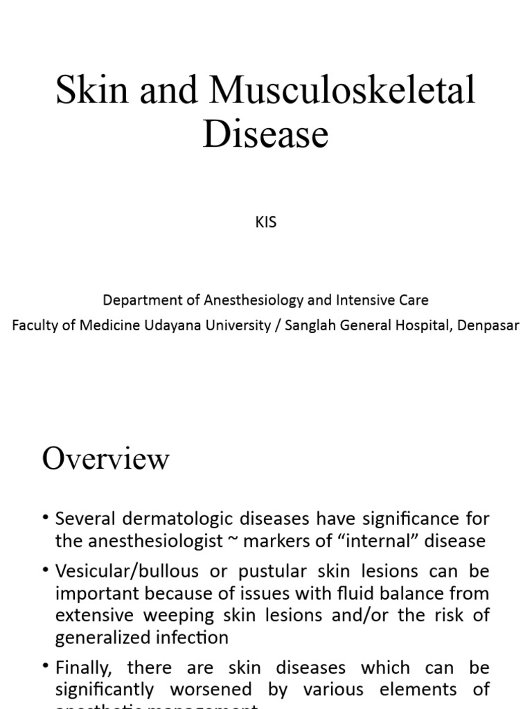KIS - Skin and Musculoskeletal Disease | PDF | Medicine | Human ...