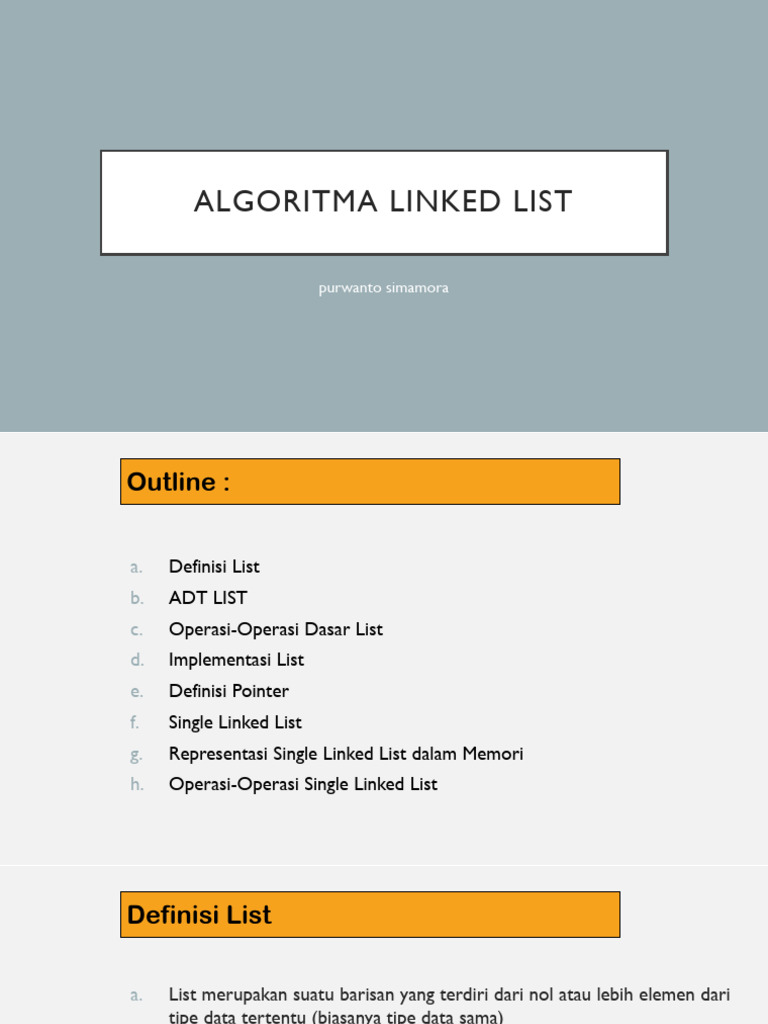 Panduan Lengkap Algoritma Linked List | PDF