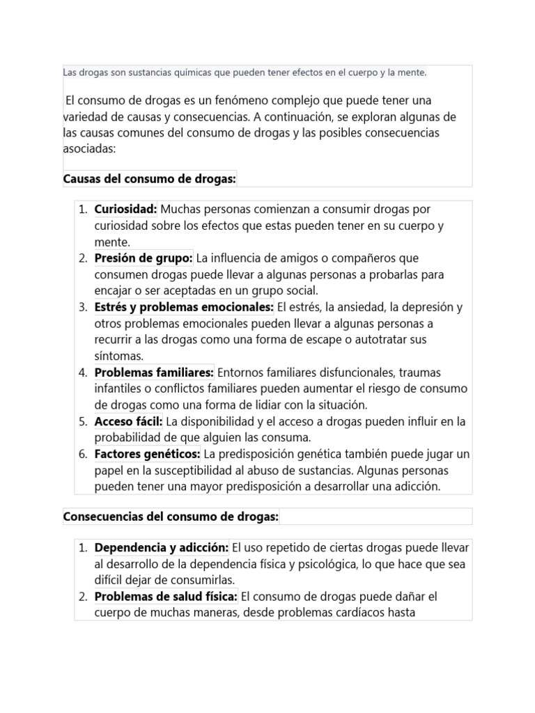Las Drogas | PDF | La dependencia de sustancias | Fentanilo