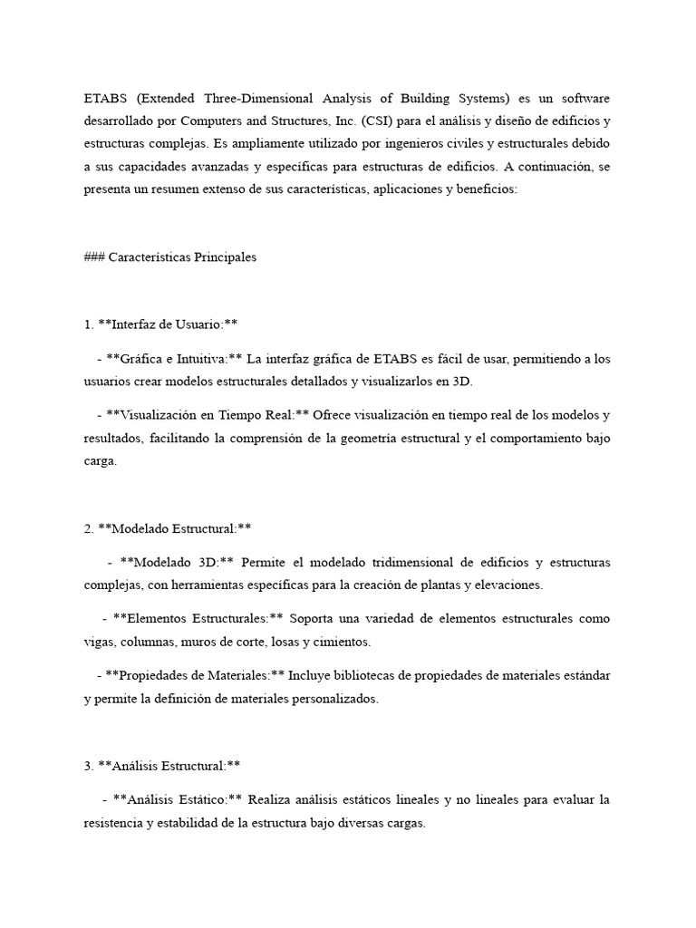 Introducción Etabs | PDF | Ingeniería estructural | Diseño