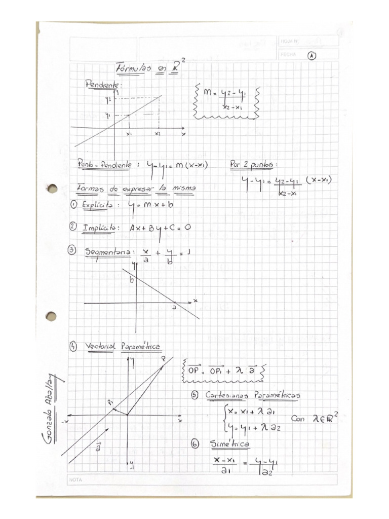 Resumen Formulas en R2 | PDF