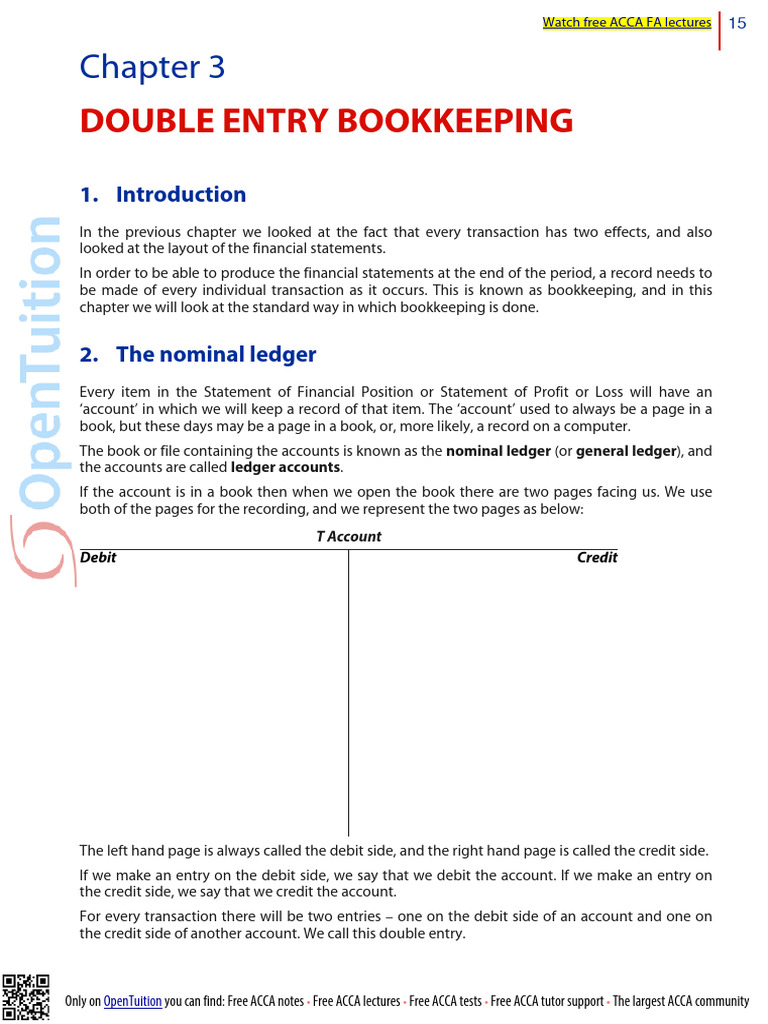 F3 Note Opentuition-17-21 | PDF | Debits And Credits | Bookkeeping