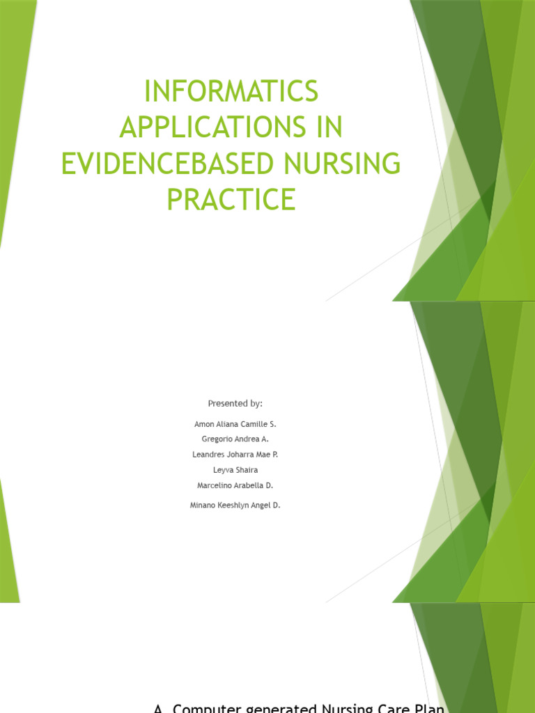 Informatics 2 | PDF | Health Care | Evidence Based Medicine