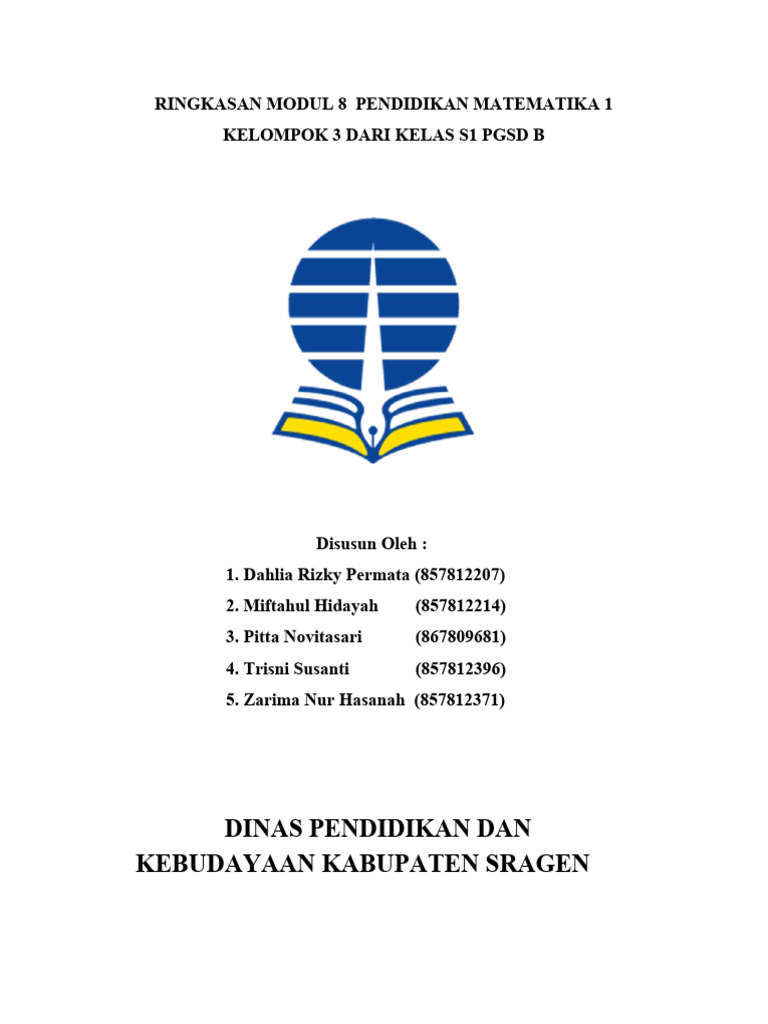 Resum Modul 8 Pendidikan Matematika 1 | PDF | Kajian Bahasa Asing ...