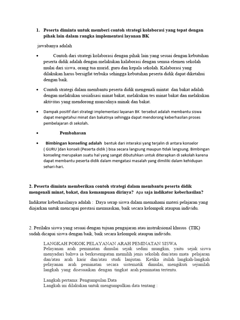 Peserta Diminta Untuk Memberi Contoh Strategi Kolaborasi Yang Tepat ...