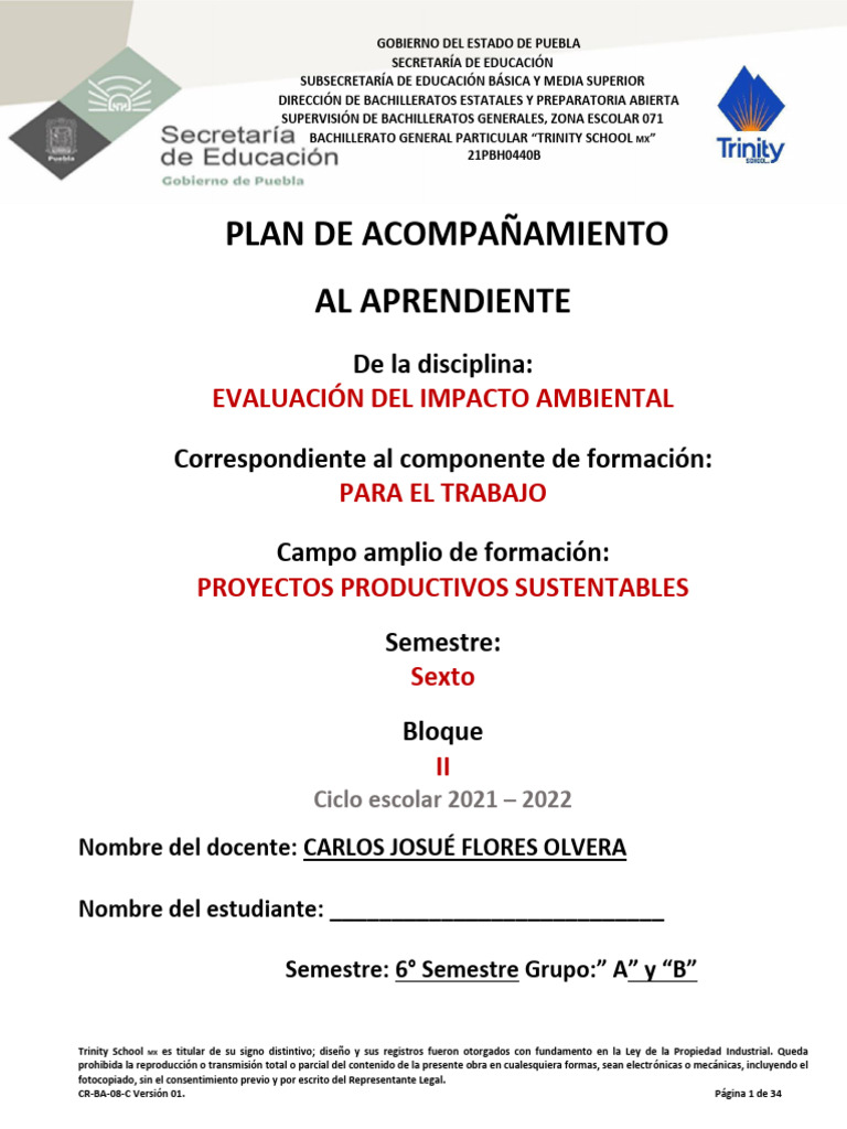 CR-BA-08-C Plan de Acompañamiento Al Aprendiente. CFT EIA Unidad 2 ...