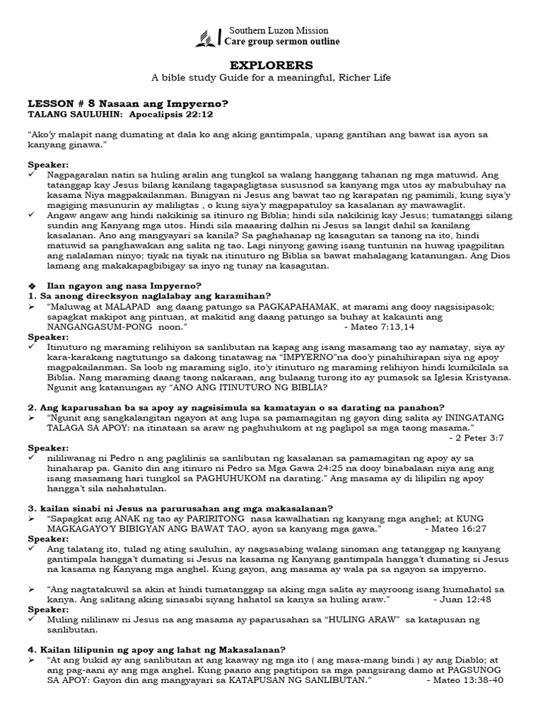 EXPLORERS Nasaan Ang Impyerno | PDF