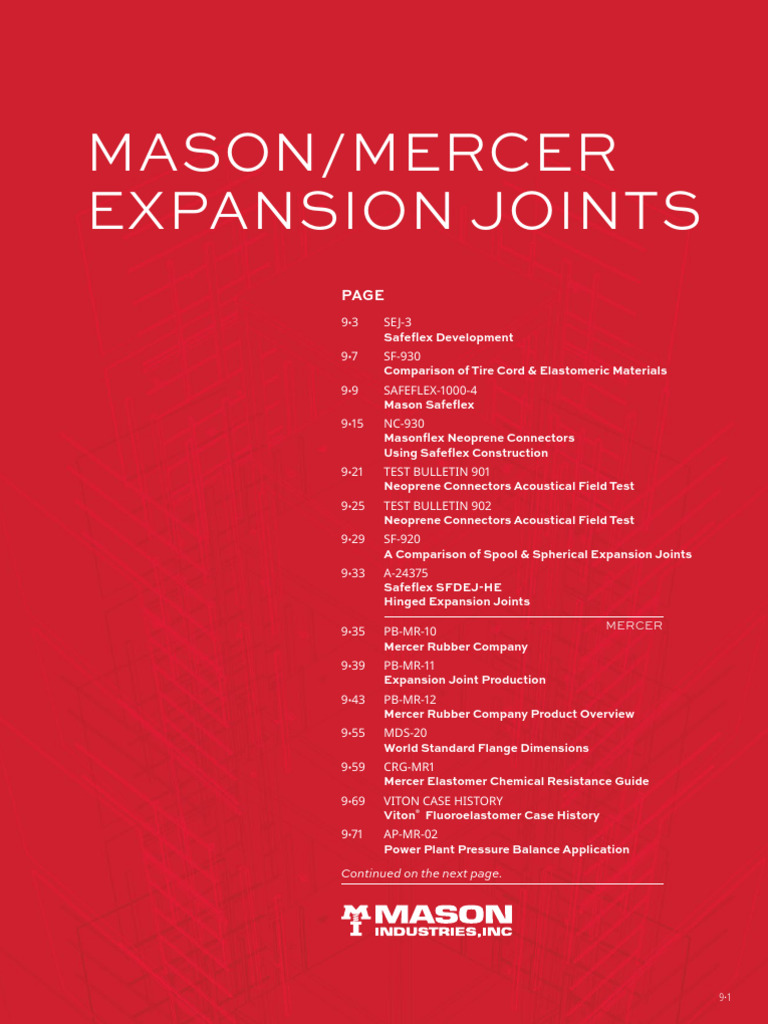 Mason Industries Mercer Rubber Expansion Joints | Download Free PDF ...
