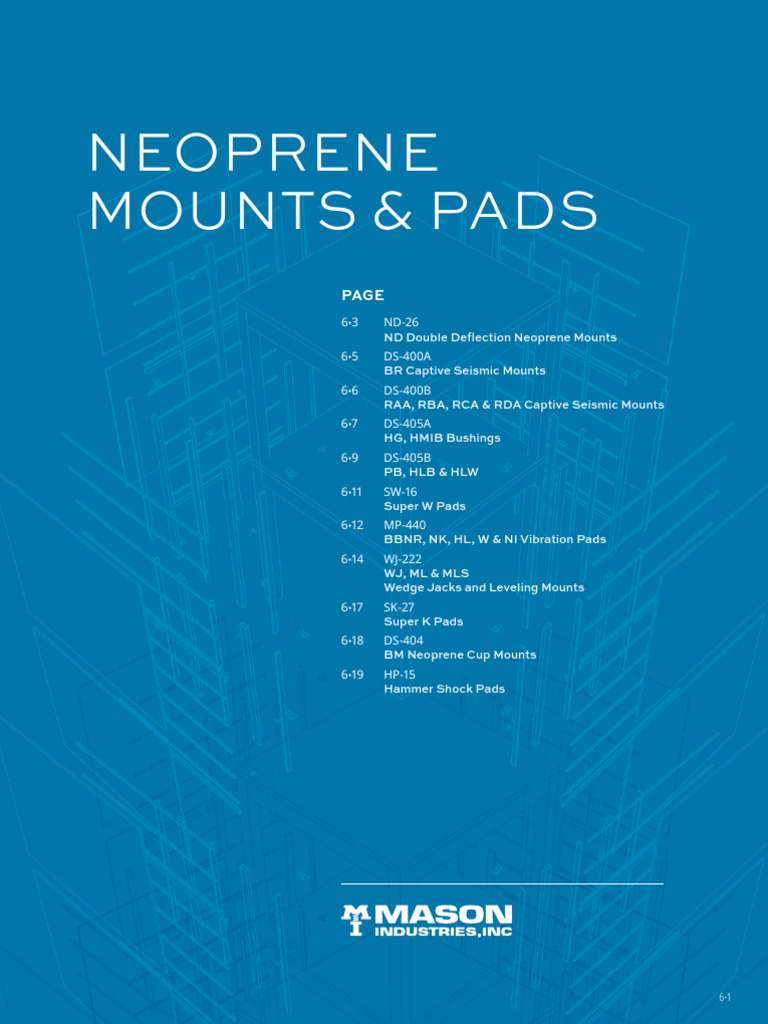 Mason Industries Mechanical Isolation | PDF | Screw | Washer (Hardware)