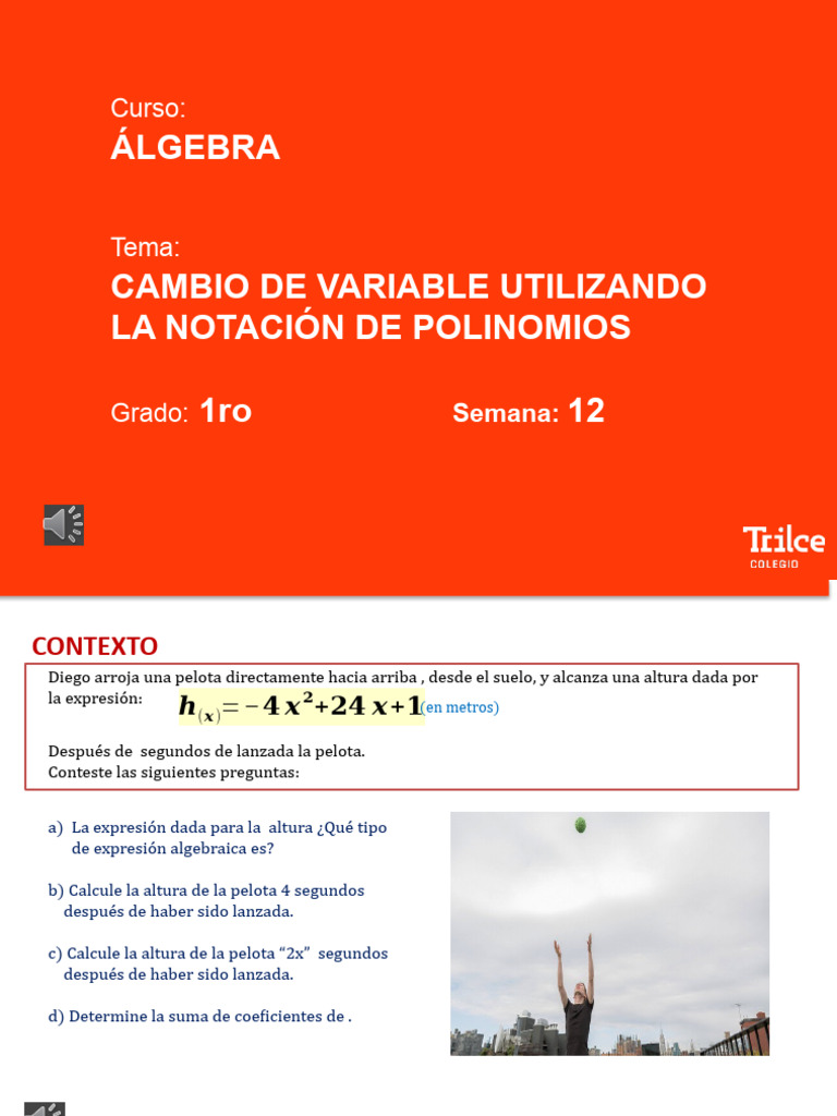 X-1ro-Cambio de Variable Utilizando La Notación de Polinomios (Con ...