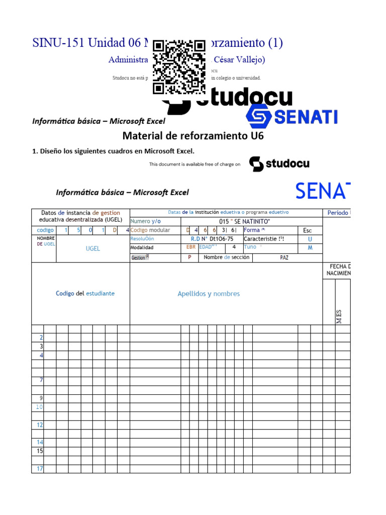 Sinu 151 Unidad 06 Material Reforzamiento 1 | PDF