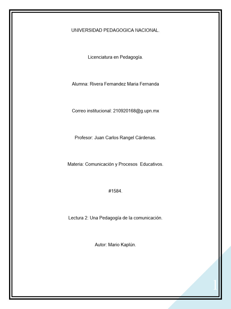 Segundo Reporte | PDF | Comunicación | Pedagogía