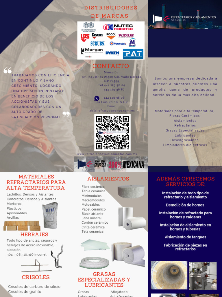 Folleto Refractarios | PDF | Cerámica | Refractario