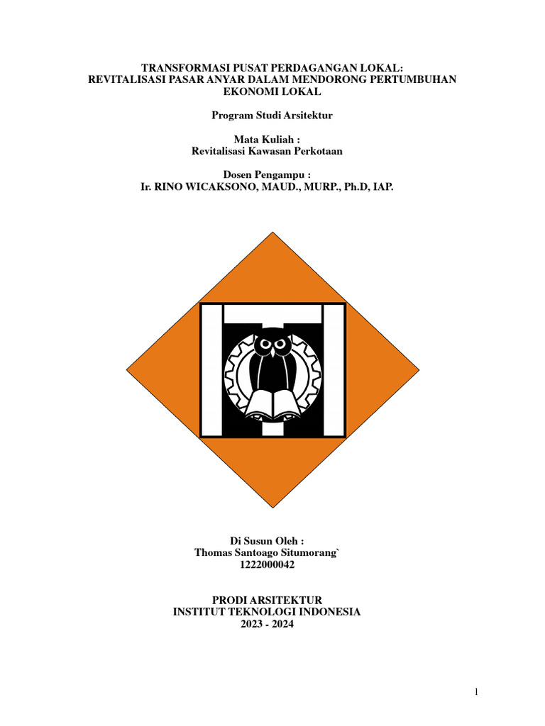 Thomas Santoago Situmorang - 1222000042 - Transformasi Pusat Perdagangan Lokal Revitalisasi ...