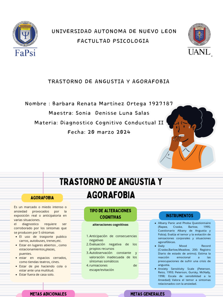Trastorno de Angustia y Agorafobia: Evaluación y Metas | PDF ...