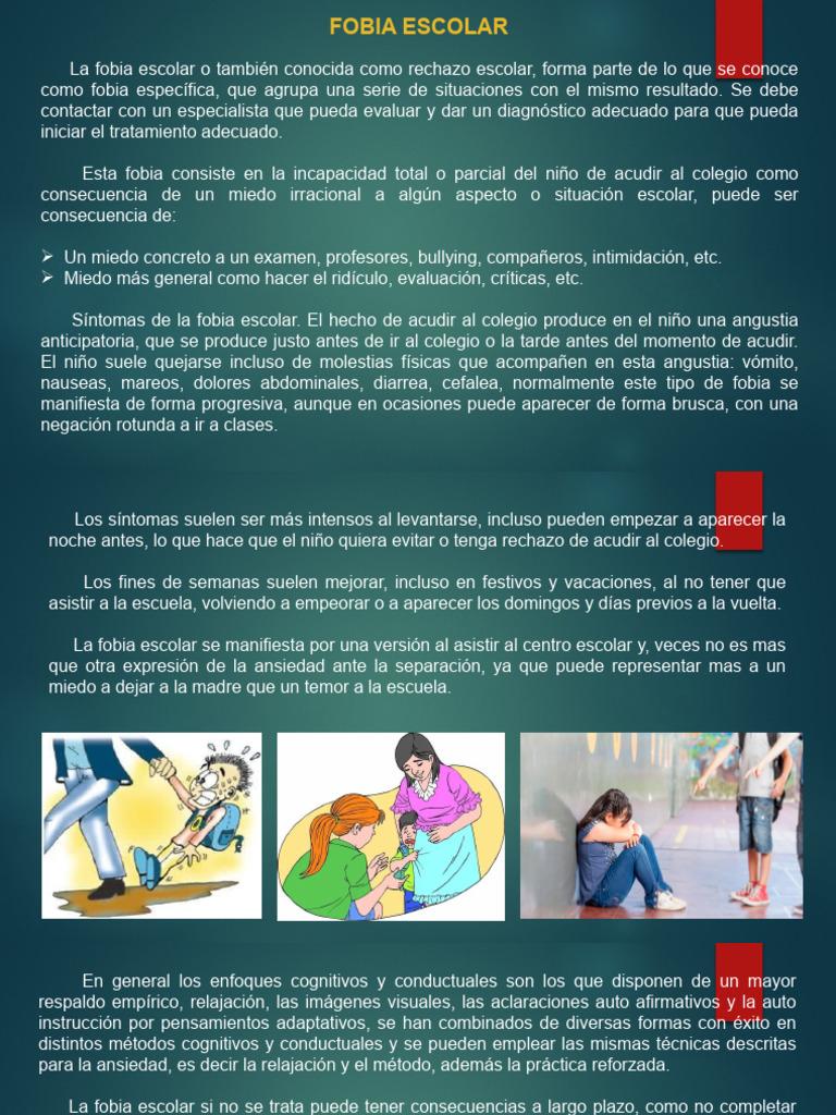 Fobia Escolar | PDF | Fobia | Ansiedad
