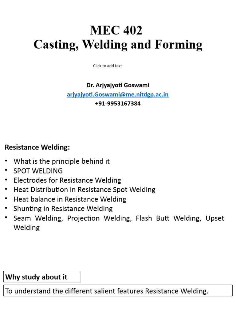 Engineering Students' Guide to Resistance Welding | PDF | Welding | Construction