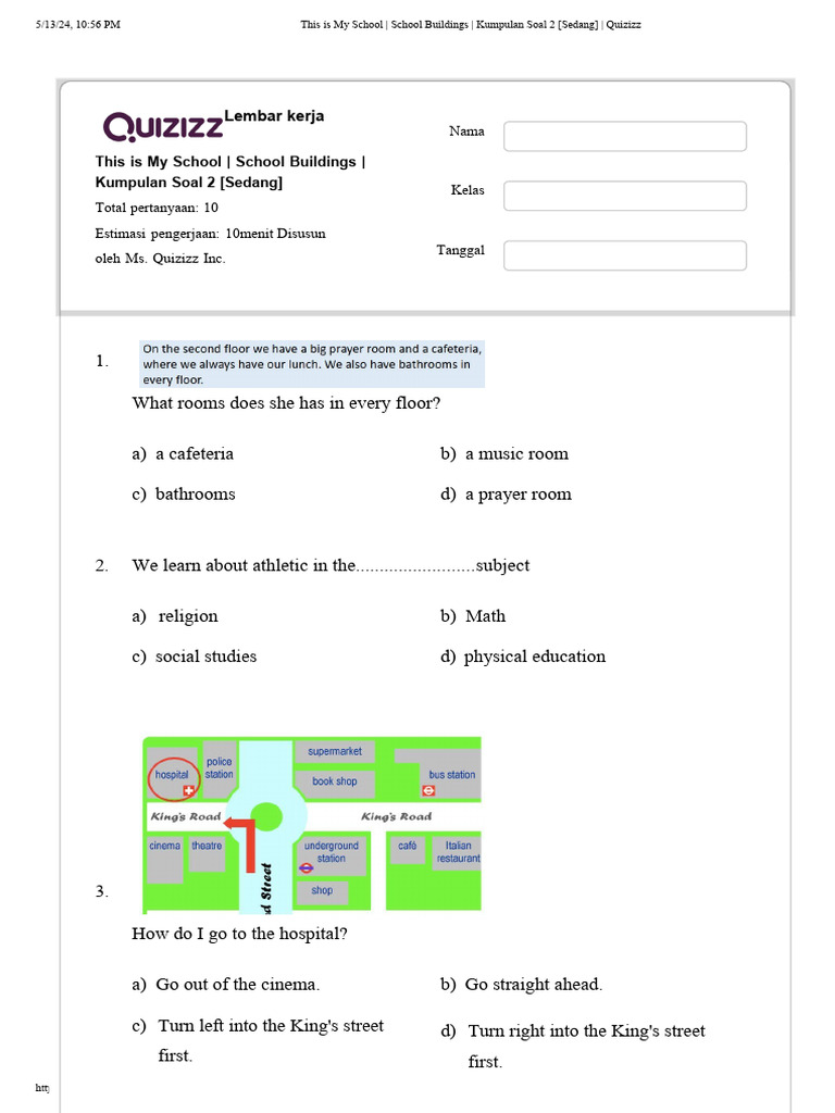 This Is My School - School Buildings - Kumpulan Soal 2 (Sedang ...
