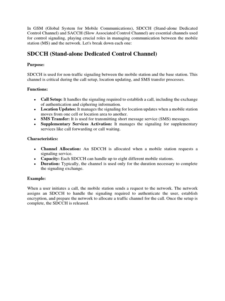 SDCCH SACCH Freq Hopping TDMA | PDF | Gsm | Computer Network